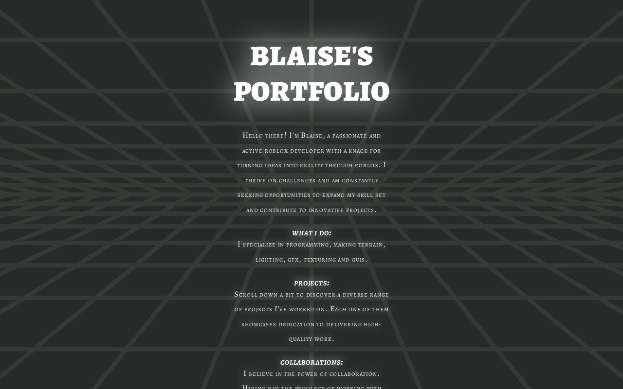 Blaise's portfolio.
